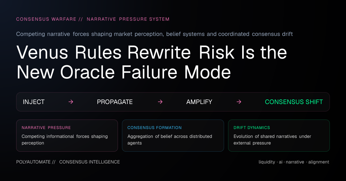 Venus Rules Rewrite Risk Is the New Oracle Failure Mode | Liquidity ...